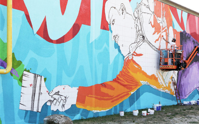 Fresque Usine Canson - MONSIEUR S - street art